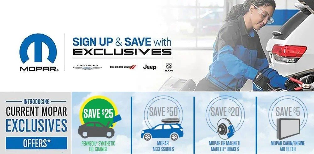 Mopar Sign Up and Save - Bustard Chrysler Dodge Jeep